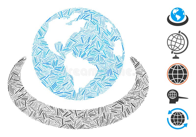 Hatch Mosaic International Network Icon Stock Photo - Image of line ...
