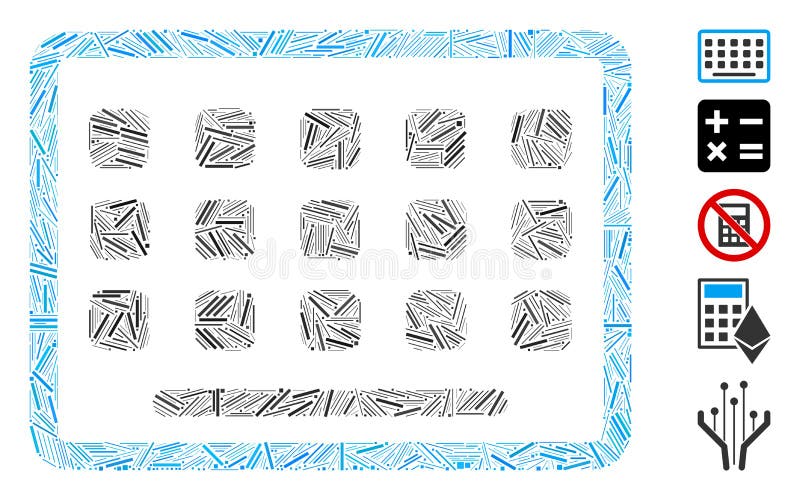 Hatch Mosaic Keyboard Icon stock illustration. Illustration of ...