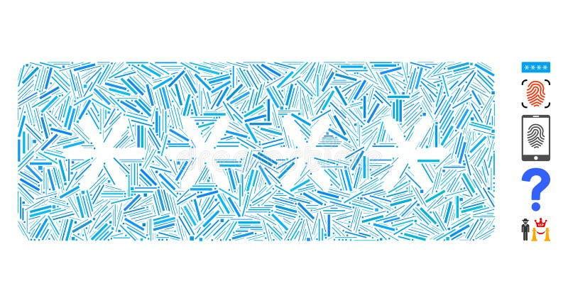 Hatch Mosaic Password Stars Stock Illustration - Illustration of ...