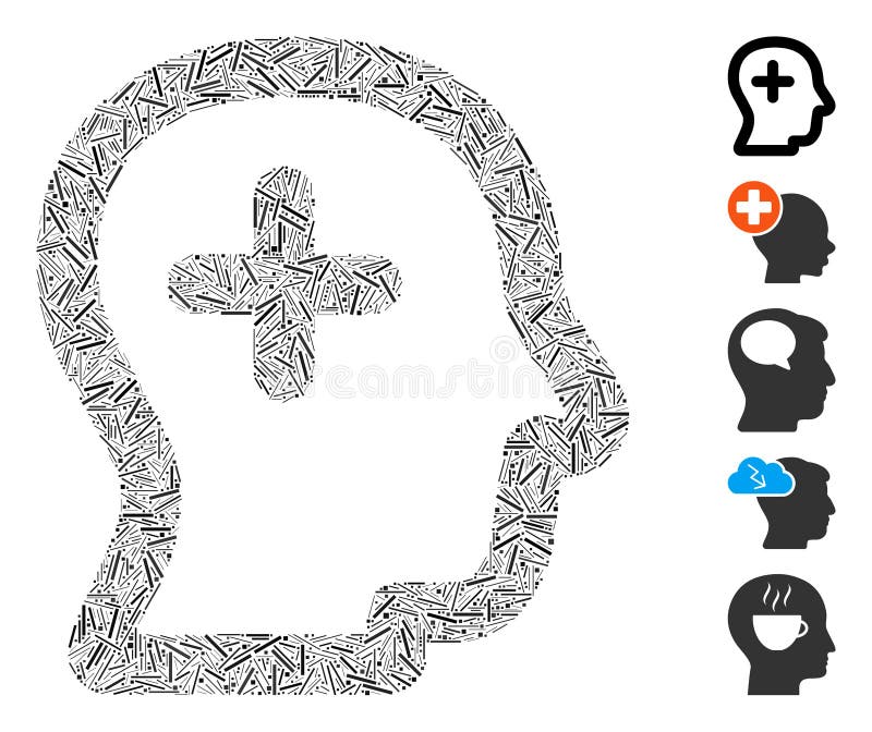 Hatch Mosaic Positive Thinking Icon Stock Illustration - Illustration ...
