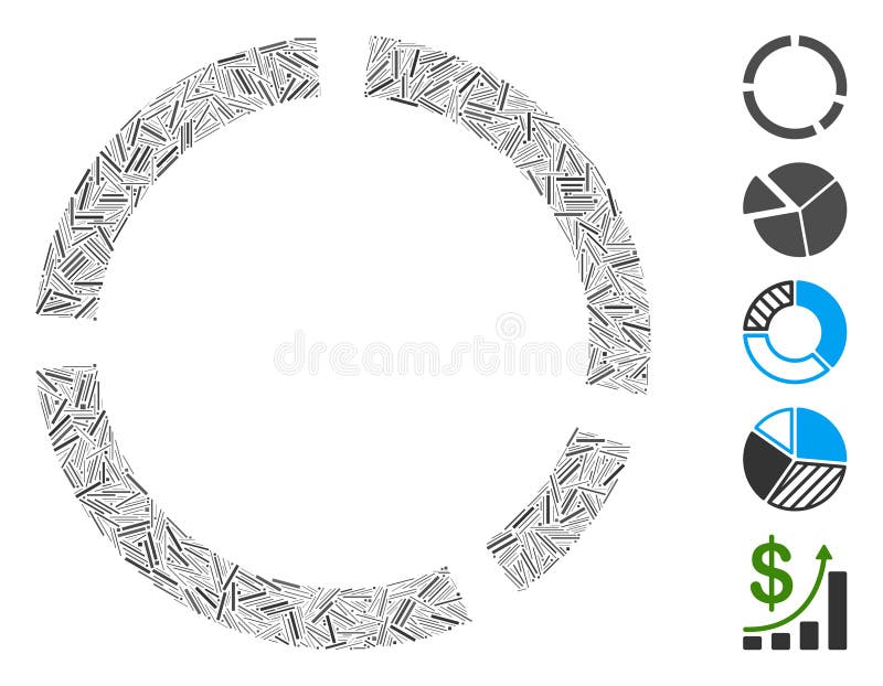 Hatch Mosaic Round Diagram stock illustration. Illustration of dash ...