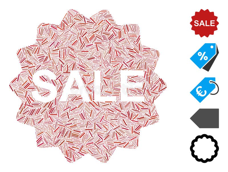 Hatch Mosaic Sale Token stock illustration. Illustration of business ...