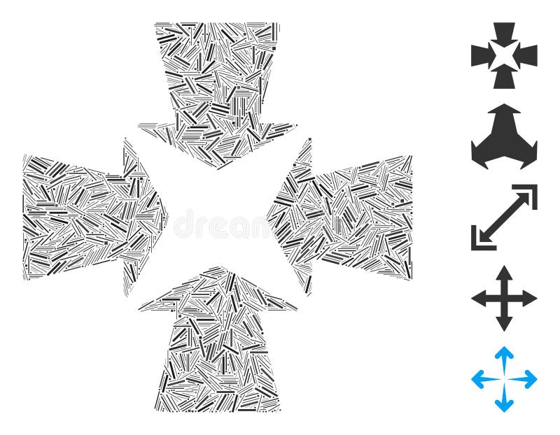 Shrink Arrows Flat Icon Illustration Stock Vector - Illustration of ...