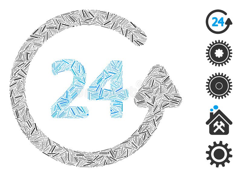 Hatch Mosaic Work Time Icon Stock Illustration - Illustration of ...