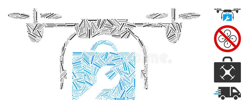 Hatch Service Drone Icon Vector Mosaic Stock Illustration ...