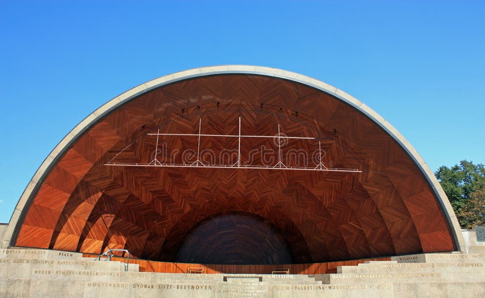 Hatch Shell Boston stock image. Image of metropolis, cloudscape - 6483467