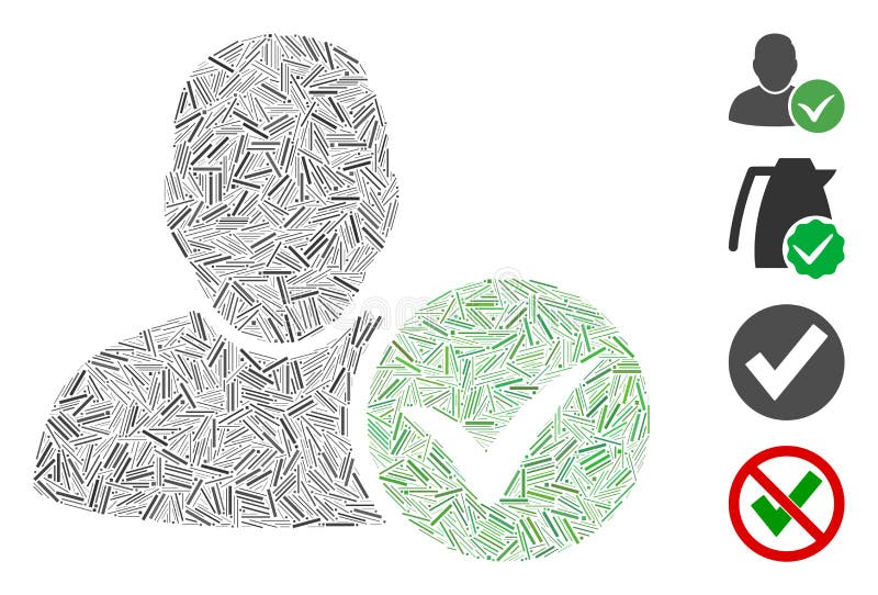 Linear Collage Valid User Icon Stock Illustrations – 6 Linear Collage ...