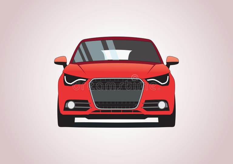 Hatchback front view stock vector. Illustration of front - 216706085