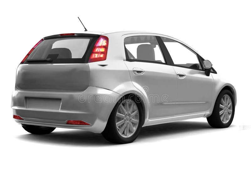 Hatchback red car top view stock illustration. Illustration of ...