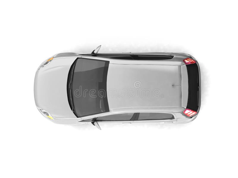 Hatchback Black Car Top View Stock Illustration - Illustration of ...