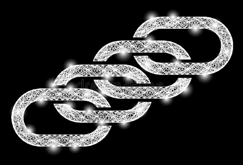Hatched Chain Union Mesh with Bright Glitter Dots Stock Vector ...