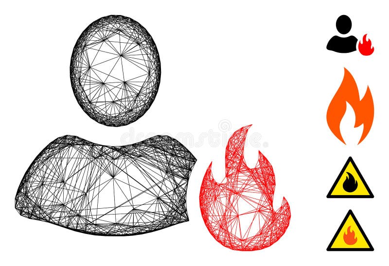 Hatched Fire Vector Mesh stock vector. Illustration of abstract - 215369131