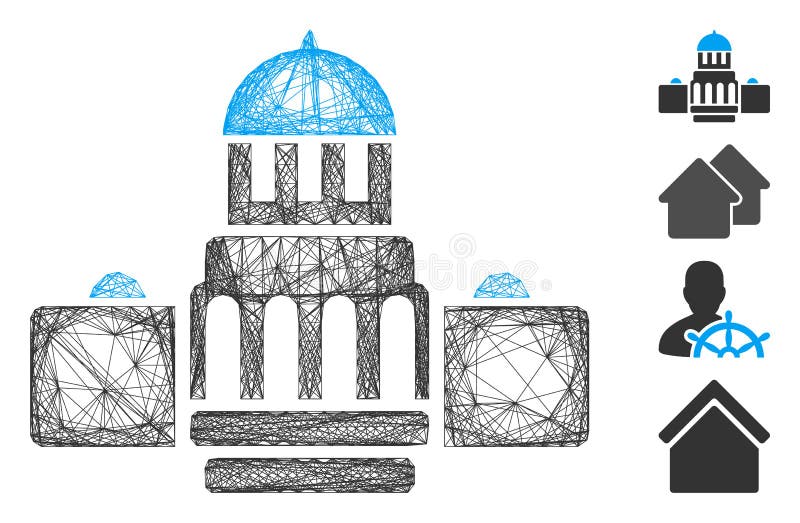 Government Buildings Infographic Set Stock Vector - Illustration of ...
