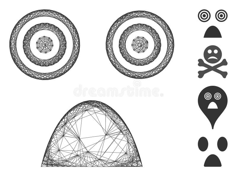 Hatched Horror Smiley Vector Mesh Stock Vector - Illustration of avatar ...
