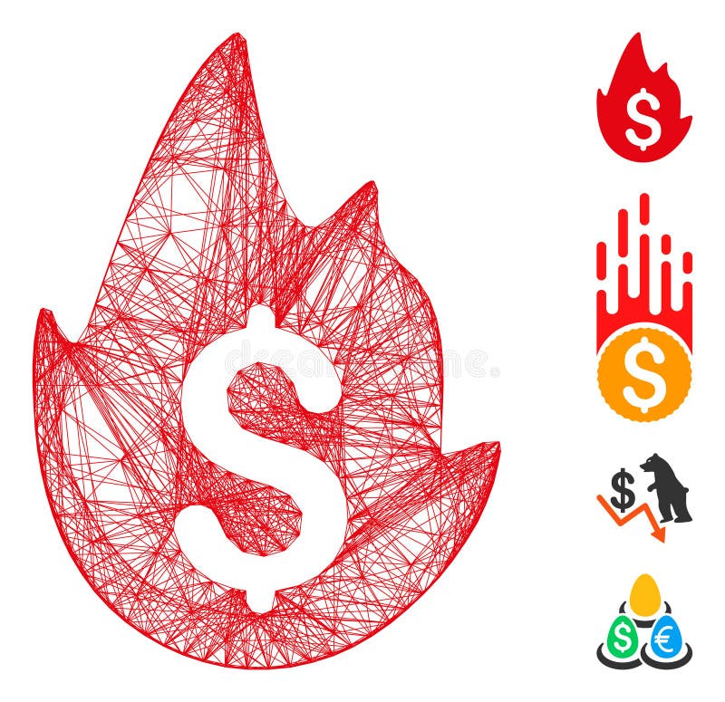Hatched Hot Currency Vector Mesh Stock Vector - Illustration of lines ...