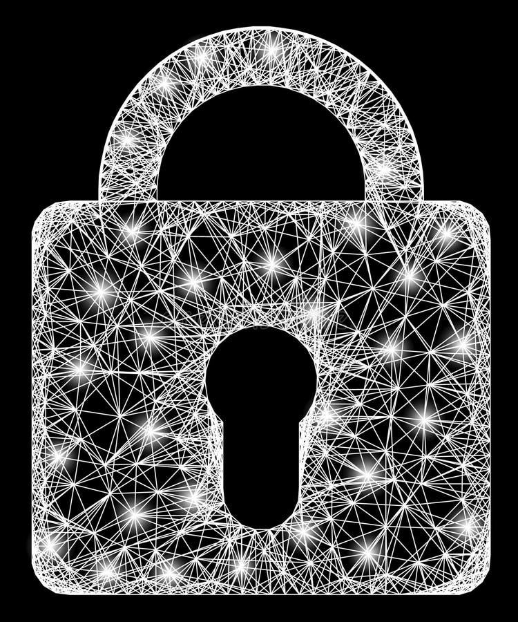 Hatched Lock Web Mesh with Bright Glare Spots Stock Vector ...