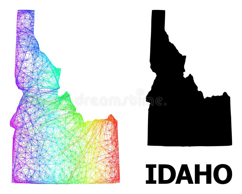 Gradient Idaho map stock vector. Illustration of united - 162945174