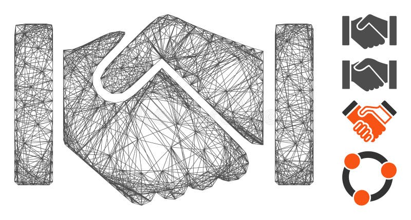 Hatched Relation Handshake Vector Mesh Stock Vector - Illustration of ...