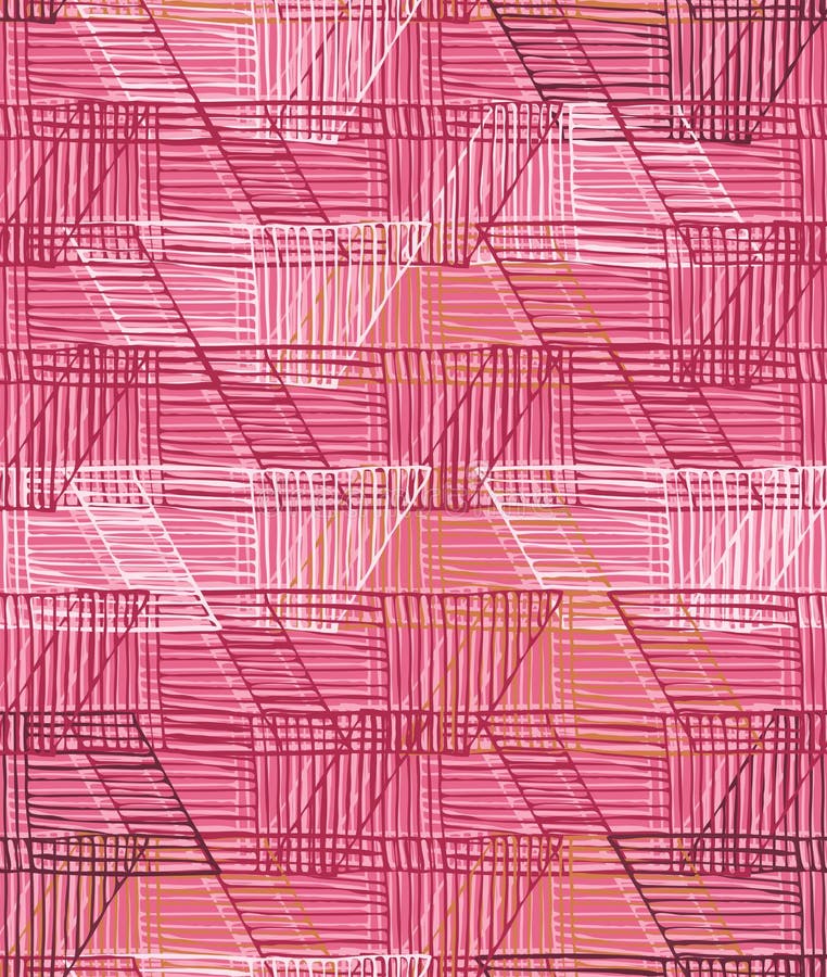 Hatched Trapezoids Bright Pink Overlapping Stock Vector - Illustration ...