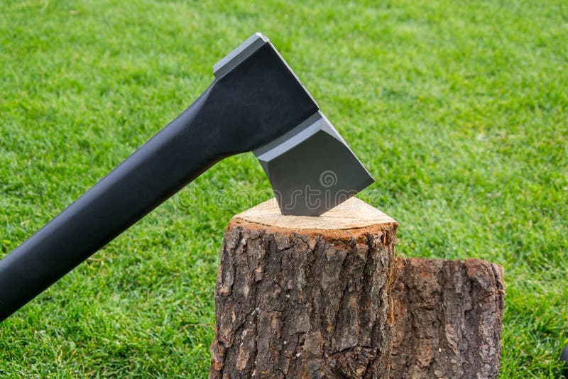 Hatchet stock image. Image of garden, heating, green - 27998107