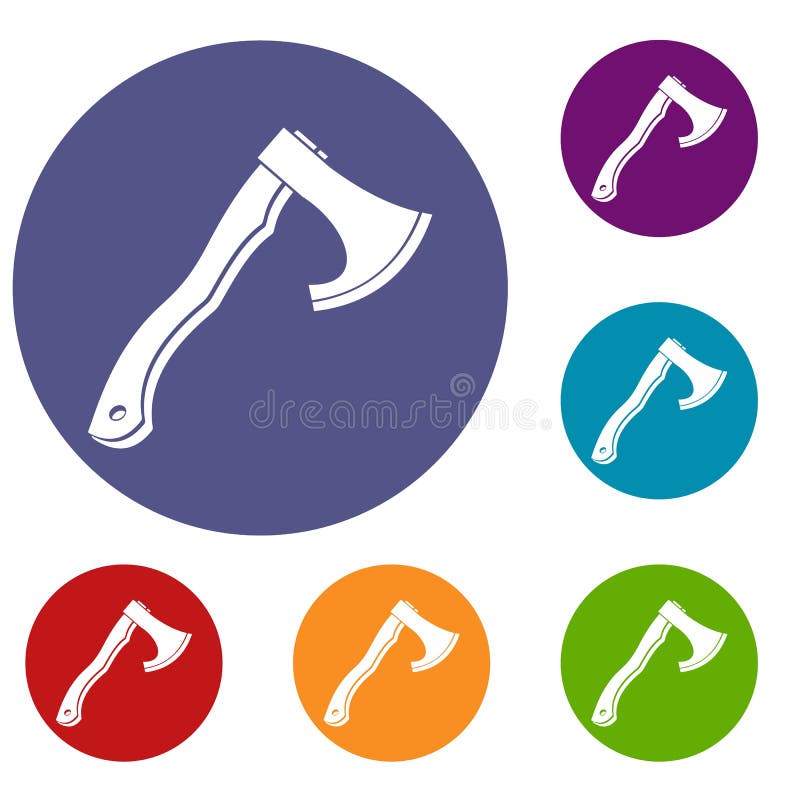 Hatchet icons set stock vector. Illustration of logo - 96466841
