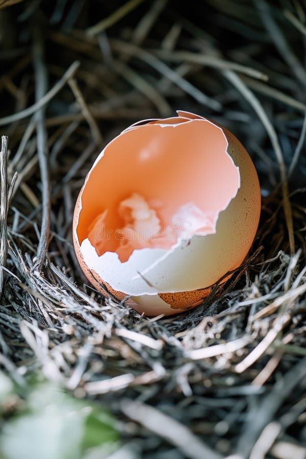 Hatching Egg with Chick stock image. Image of spring - 362868457
