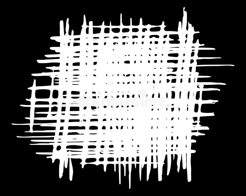 Hatching Texture Hand Painted with Brush Stroke on Black Stock ...