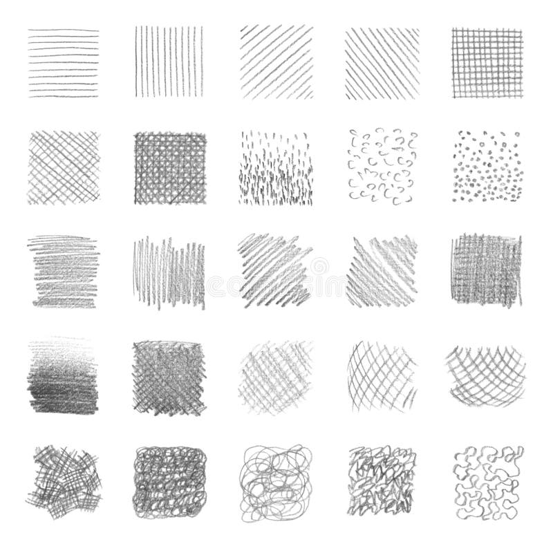Pencil hatching textures. stock vector. Illustration of sketch - 72306212