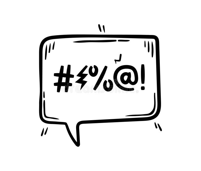 Hate Angry Talk, Comic Swear Speech Bubble Curse Stock Vector ...