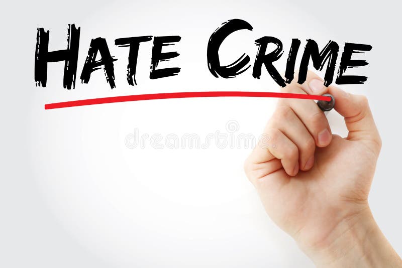 Hate Crime Text with Marker Stock Image - Image of concept, style ...