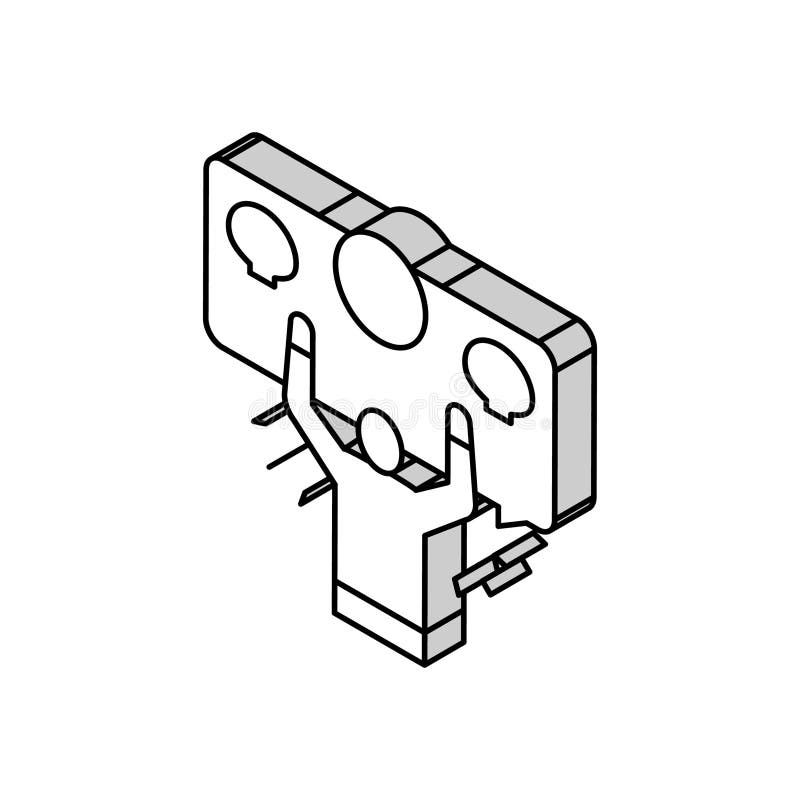 Hate Crimes Isometric Icon Vector Illustration Stock Vector ...