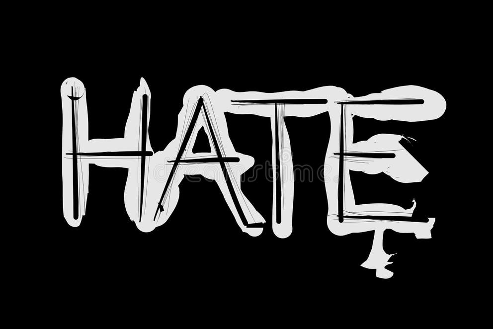 Hate and hatred stock vector. Illustration of rugged - 164556807