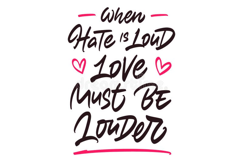 When Hate is Loud stock vector. Illustration of handwriting - 274542675