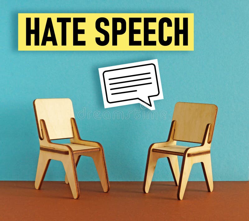 Hate Speech is Shown Using the Text Stock Illustration - Illustration ...