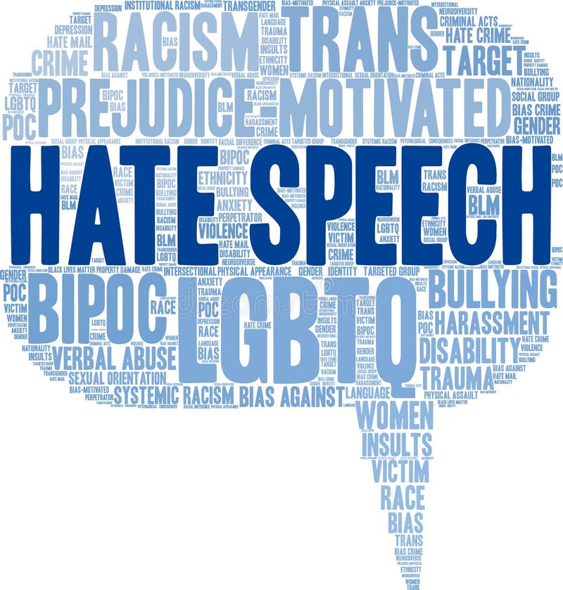 Hate Speech Word Cloud stock vector. Illustration of harassment - 214327509 Hate Speech Word Cloud stock vector. Illustration of harassment - 214327509
