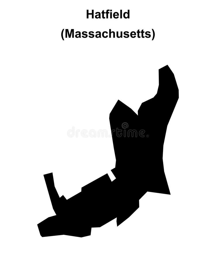 Hatfield outline map stock vector. Illustration of blank - 387364982