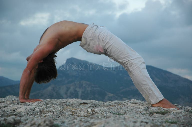 Hatha-yoga: bridge stock photo. Image of barefoot, back - 1343634