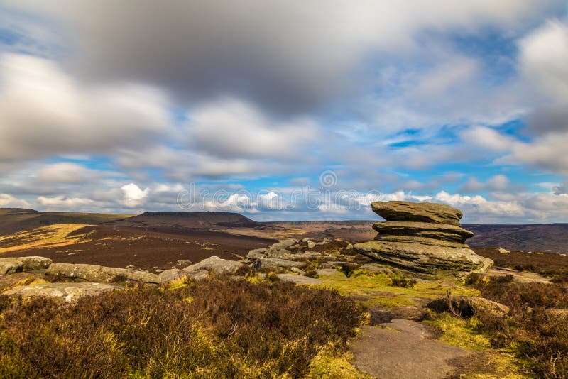 Hathersage Derbyshire, Peak District Stock Image - Image of brown ...