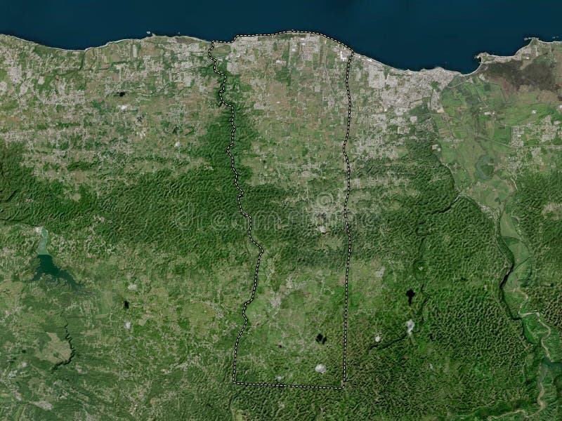 Hatillo, Puerto Rico. High-res Satellite. No Legend Stock Illustration ...