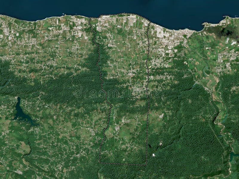 Hatillo, Puerto Rico. Low-res Satellite. No Legend Stock Illustration ...