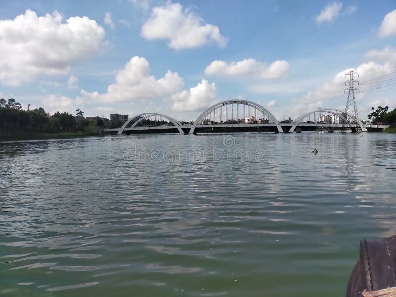 Hatirjheel Day Time Beautiful Bridge View from the Boat Stock Image ...