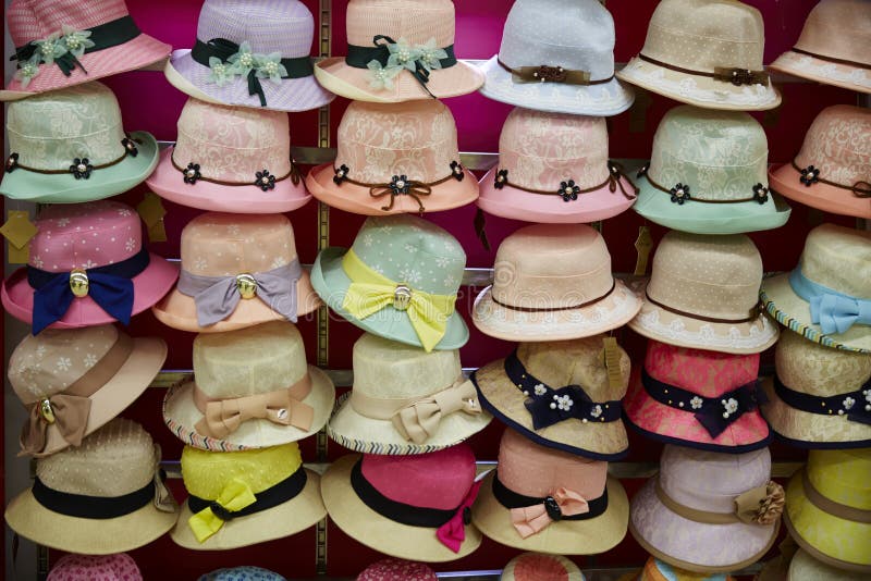 Hats stock image. Image of hats, colors, array, styles - 52616299