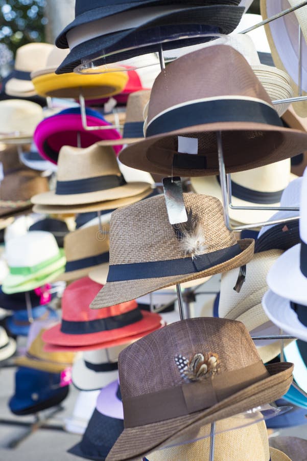 Hats on display stock image. Image of festive, fashion - 64373909