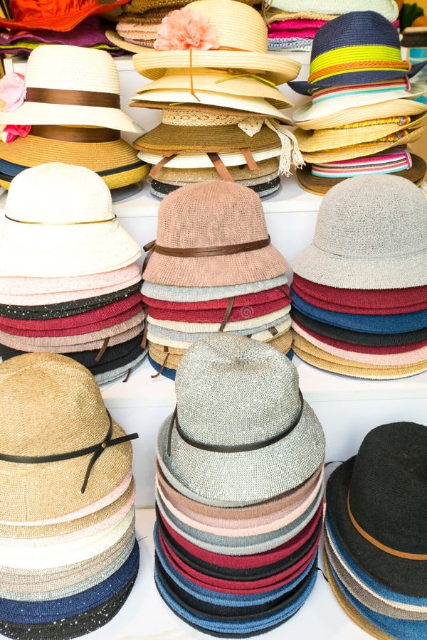 Hats in a Hat Store in Beijing China Stock Image - Image of accessory ...