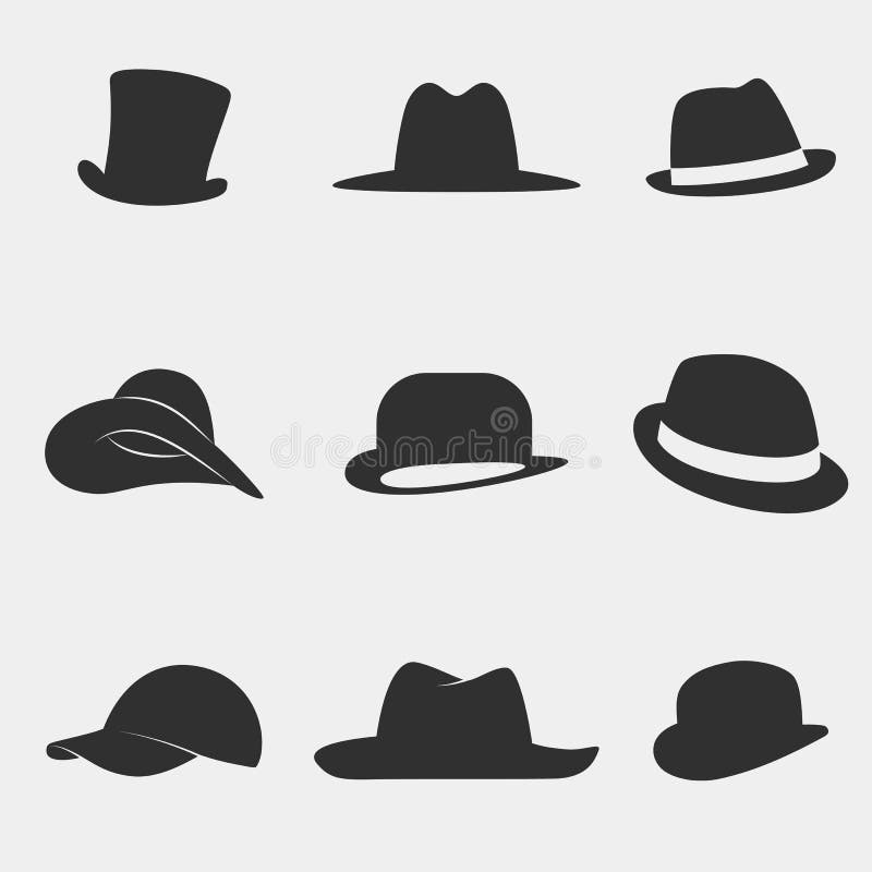 Hats icons stock illustration. Illustration of headdress - 98630351