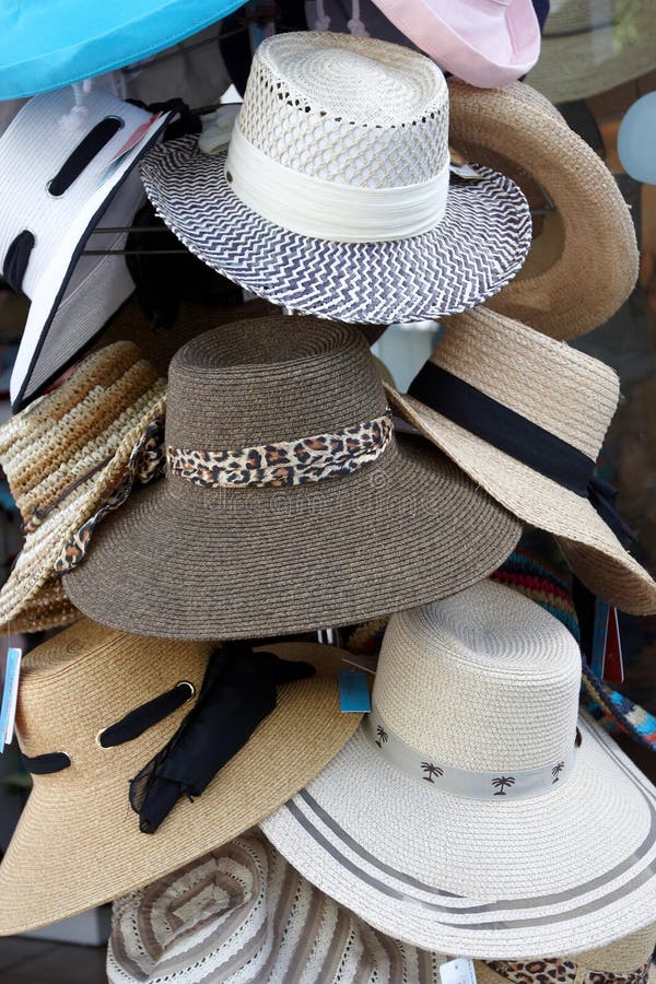 Hats for sale stock image. Image of ribbon, display, hats - 23448559