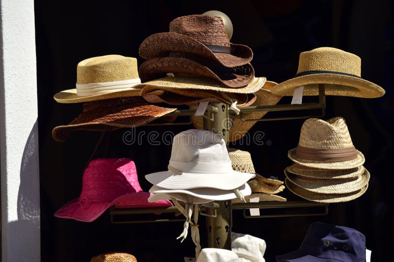 Hats for sale stock photo. Image of womens, commerce - 81931988