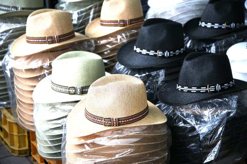 Hats in shop stock photo. Image of latin, brimmed, craft - 15223574