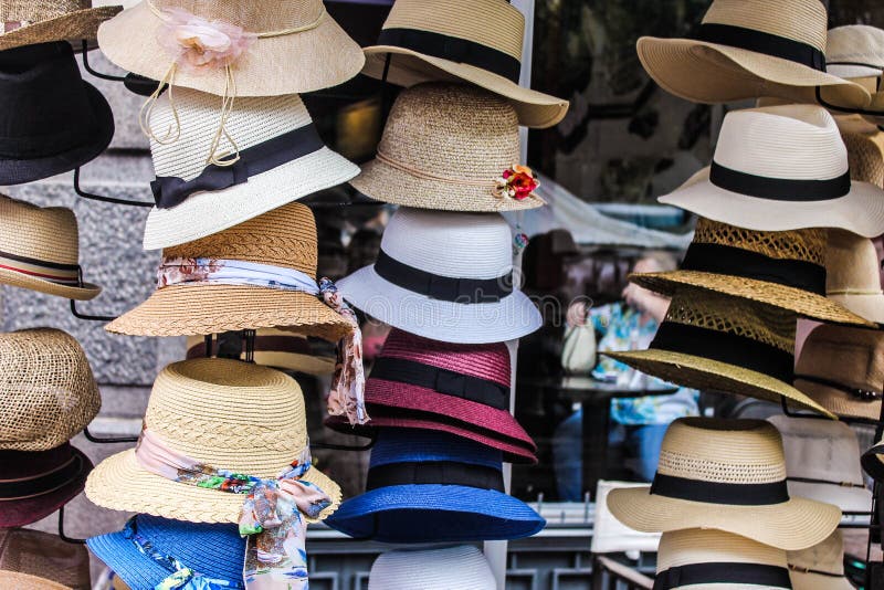 Hats Store Argentinian Colored Craft Outdoor Stock Image - Image of ...