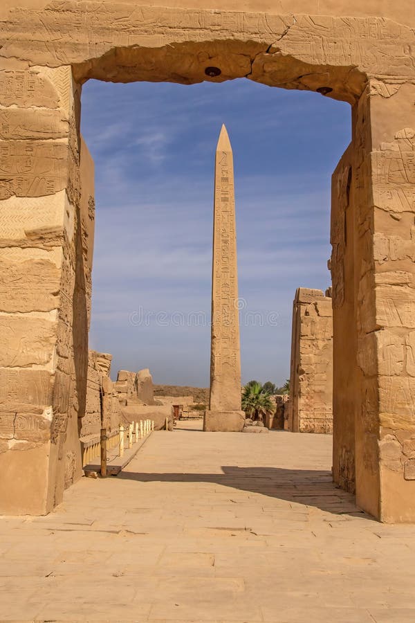Hatshepsut S Obelisk in Karnak Temple, Luxor, Egypt Stock Photo - Image ...